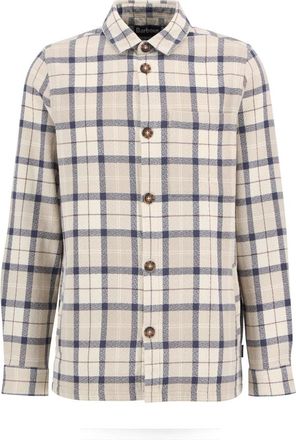Barbour Overshirt mit Karomuster in Cr&ecirc;pe-Struktur in