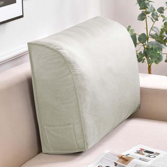 Generic Rückenkissen aus PU-Leder Sofa-Lesekissen wasserdichtes Keilkissen Rückenstützpolster weiche Lendenwirbelpositionierungs-Rückenlehnenkissen für das Sc