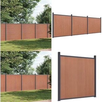 vidaXL Zaunelement Braun 526x186 cm WPC - Sichtschutzzaun - WPC-Zaun