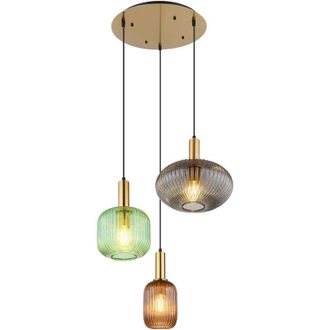 Globo Lighting suspension - Normy - laiton - verre - &oslash; 55cm - E27