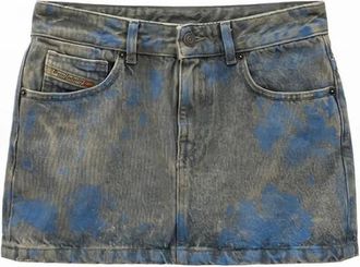 Diesel Minijupe effet d&eacute;lav&eacute; - Femme - Jupes - Gris - Taille: W25
