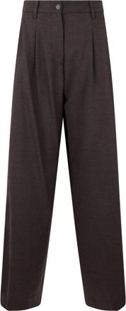 Nine In The Morning Femme, Pantalons, Brun, Taille: W24 Pantalon Large Taille Haute Ample