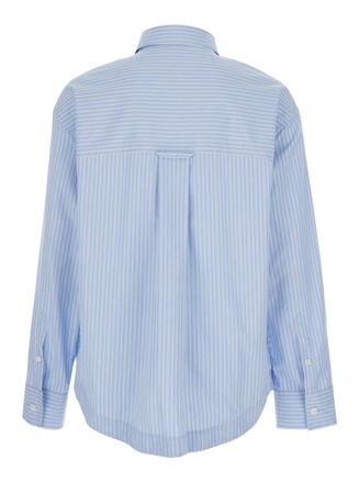 Ami Mens Cotton Shirt Light Blue