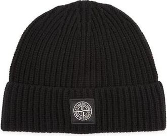 Stone Island Bonnet en tricot en laine vierge