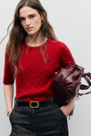 Gerard Darel Pull &agrave; torsades - RAISA - Rouge