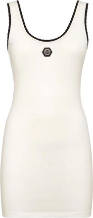 Philipp Plein Femme, Robes, Beige, Taille: 42 FR Robe Courte
