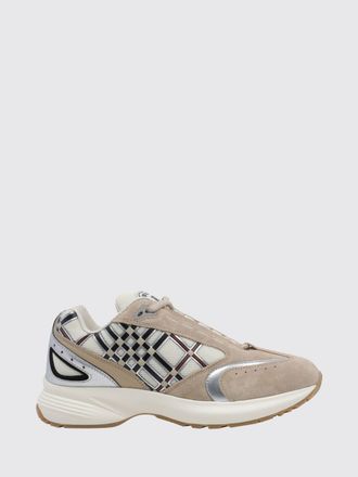 Burberry Baskets Eclipse Runner en daim et mesh &agrave; motif Check