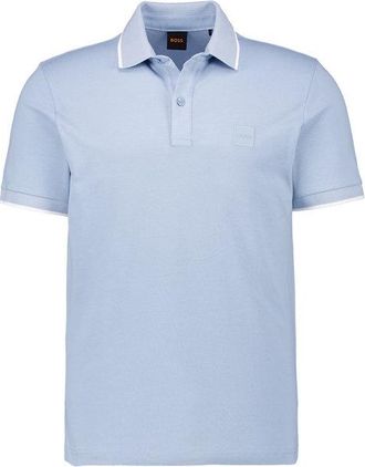 Boss Orange by Hugo Boss BOSS Orange Herren Polo-Shirt blau Baumwoll-Piqu&eacute;
