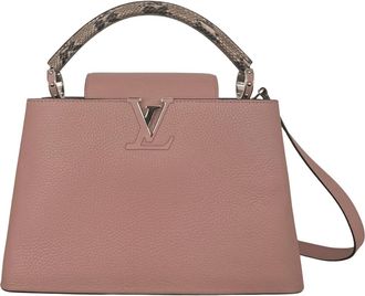 Louis Vuitton Crossbody Bags - Louis Vuitton Capucines with snakeskin handle, pin - Gr. unisize - in Gold - f&uuml;r Damen