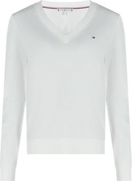 Tommy Hilfiger Pull col V en coton m&eacute;lang&eacute;