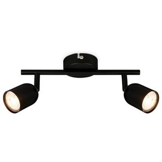 Briloner Lampe de plafond, plafonnier, orientable, lampe de salon, lampe de chambre &agrave; coucher, lampe de cuisine, noir