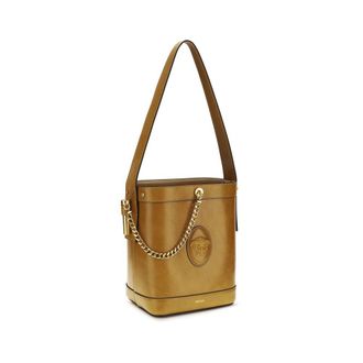 Versace Womens Brown Calf Leather Bos Taurus Backet Bag