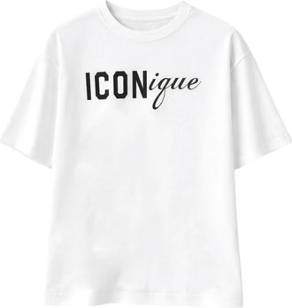 Dsquared2 Homme, Tops, Blanc, Taille: S Iconique T-Shirt Coupe Ample