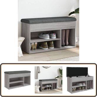 vidaXL Vidaxl - Schuhbank Grau Sonoma 82x32x45,5 cm Holzwerkstoff