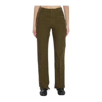 Saint Laurent Clyde Pants - - Trousers - Damen - Gr&uuml;n - W27