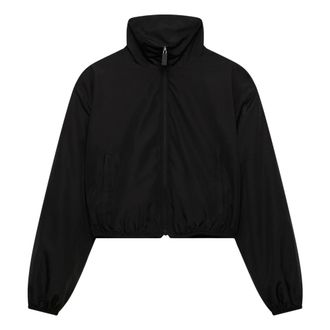 GCDS Essentials Nylon Crop Wind Jacket - - Jackets - Damen - Schwarzk - XS