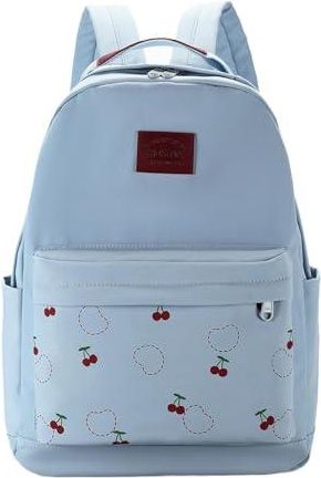 Generic Sac &agrave; dos esth&eacute;tique en nylon avec sac d&eacute;cole &agrave; compartiment int&eacute;rieur pour adolescents (bleu)