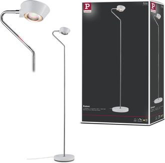 Paulmann 70920 LED Stehleuchte Ramos incl. 1x7,5 / 1x3,5 Watt dimmbar Stehlampe Weiß matt, Chrom Standleuchte 2700 K