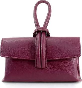 Generic Sac à main à bandoulière en cuir véritable pour femme VPN16, bordeaux, Medium Clutch