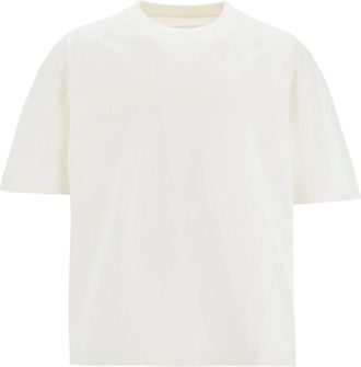Jil Sander Homme, Tops, Blanc, Taille: XL Logo T-Shirt