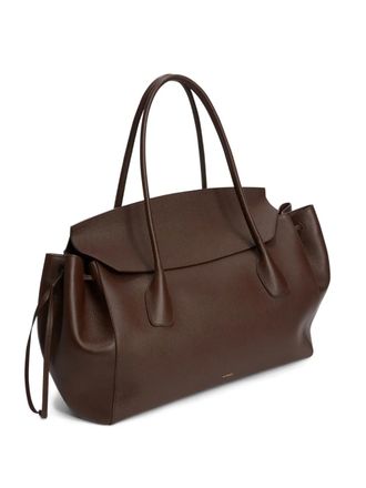 Jil Sander Voyage-Handtasche aus strukturiertem Leder - Braun