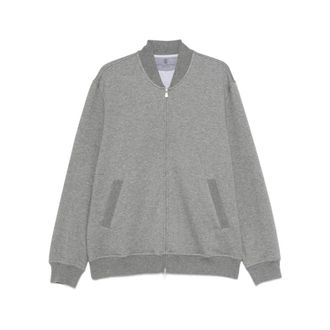 Brunello Cucinelli Sweatshirt mit Rei&szlig;verschluss - - Sweatshirts & Hoodies - Herren - Grau - L