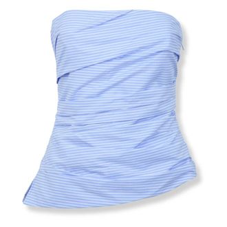 SIMKHAI Femme, Tops, Bleu, Taille: 36 FR Emerson Ruched Bustier Top