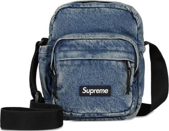 SUPREME Indigo Blue Kuriertasche aus Denim - Blau