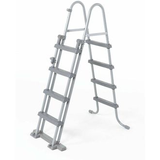 Bestway Pool-Sicherheitsleiter f&uuml;r Becken bis 122 cm ohne Plattform - 2x4 Stufen - grau