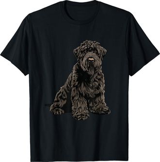 Whyitsme Design Abbildung eines schwarzen russischen Terrier-Hundes T-Shirt