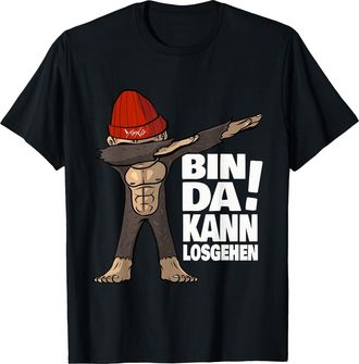 monkä Lustiger Dabbing Affe - Bin da kann losgehen T-Shirt