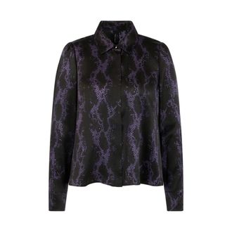 Marc Cain Seidenbluse mit Schlangenprint - - Blouses & Shirts - Damen - Mehrfarbig - 2XL