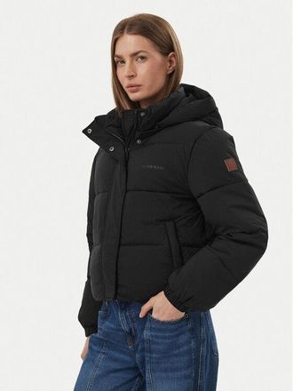 Guess Winterjacke W6BL25 W3788 Schwarz Regular Fit