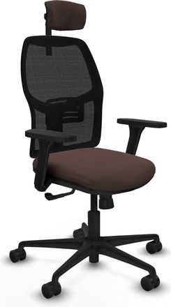 Piqueras y Crespo Alfera atmungsaktiver Schreibtischstuhl mit 3D-Armlehnen, h&ouml;henverstellbarer Lendenwirbelst&uuml;tze und h&ouml;henverstellbarem Kopfteil und Neigungsverstellun