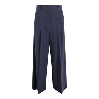 Max Mara Femme, Pantalons, Bleu, Taille: 38 FR Wide Pantalons