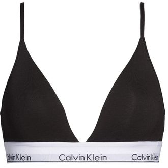 Calvin Klein Damen Triangel BH Gepolstert, Schwarz (Black), XS