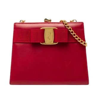 Ferragamo Pre-owned Sac bandouli&egrave;re &agrave; fermoir - Femme - Pre-owned - Rouge - Taille: ONE Size