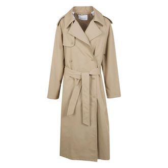 Frankie Shop Belted Manteaux - Femme - Manteaux - Beige - Taille: 38 FR