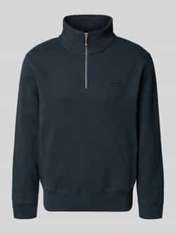Superdry Sweatshirt mit Rei&szlig;verschluss und Label-Stitching