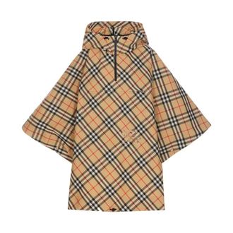 Burberry Cape Cady &agrave; carreaux - Femme - Vestes - Beige - Taille: 36/38 FR