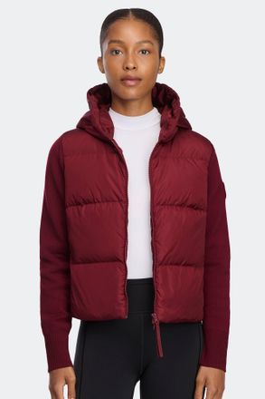 Canada Goose HyBridge Strick-Kapuzenjacke mit breiter Steppung und Tonal Disc