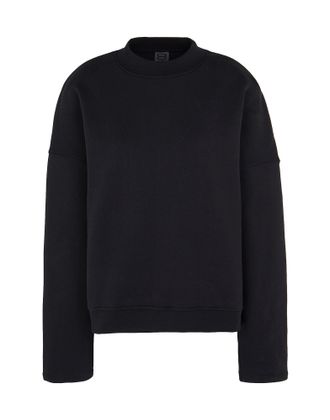 8 by YOOX ORGANIC JERSEY MOCK NECK OVERSIZE SWEATER