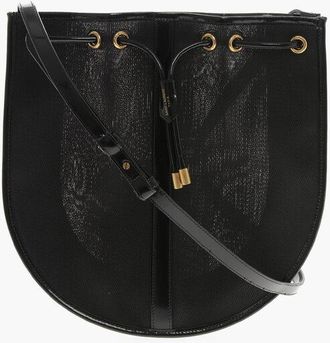 Saint Laurent Fabric Crossbody Bag with Leather Trims Gr&ouml;&szlig;e Unica