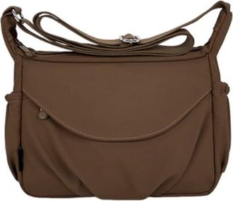 Generic Sac bandouli&egrave;re femme grande capacit&eacute;, en nylon, avec large bandouli&egrave;re. (Brown)