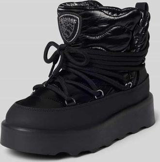 Blauer Boots mit Label-Patch
