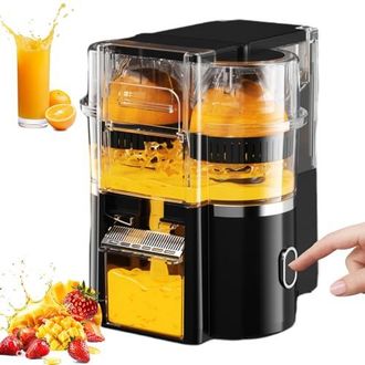 Generic Presse-Agrumes &Eacute;lectrique 600ml, Presse-Agrumes Portable Double avec Moteur 18000RPM, 8 Lames Rendement &Eacute;lev&eacute;, Extraction Rapide en 20s, Presse Citron