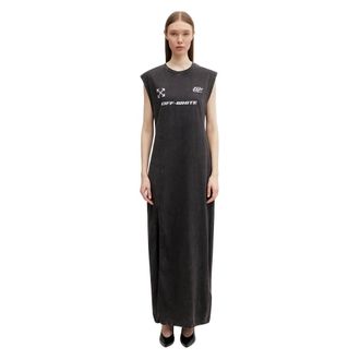 Off-white Robe imprim&eacute; logo effet marbre - Femme - Robes - Noir - Taille: 36 FR
