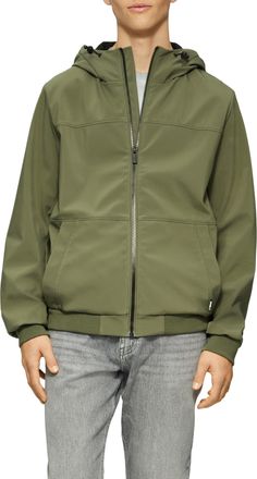 QS by s.Oliver Softshelljacke mit Kapuze und Rippb&uuml;ndchen