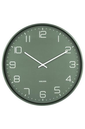 Karlsson Wanduhr Lofty, Gr&uuml;n, Metall, 40x40x4.5 cm, Dekoration, Uhren, Wanduhren