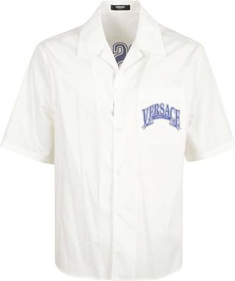 Versace Homme, Chemises, Blanc, Taille: L Versace Chemises